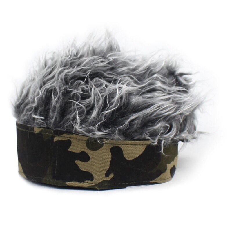Men Adjustable Wig Hair Cap Camouflage Landlord Wig Hat Hip Hop Cool ...