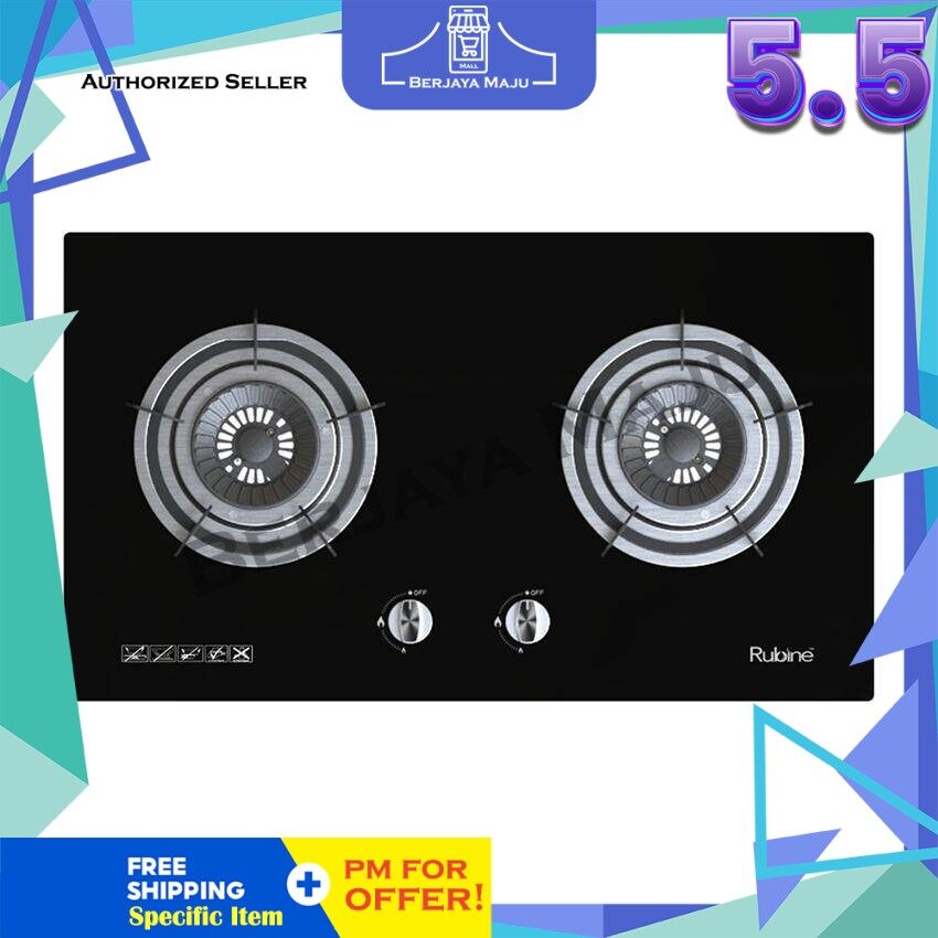 Rubine 2 Burner Built-In Glass Gas Cooker Hob RGH-VISTA2B-BL | Lazada