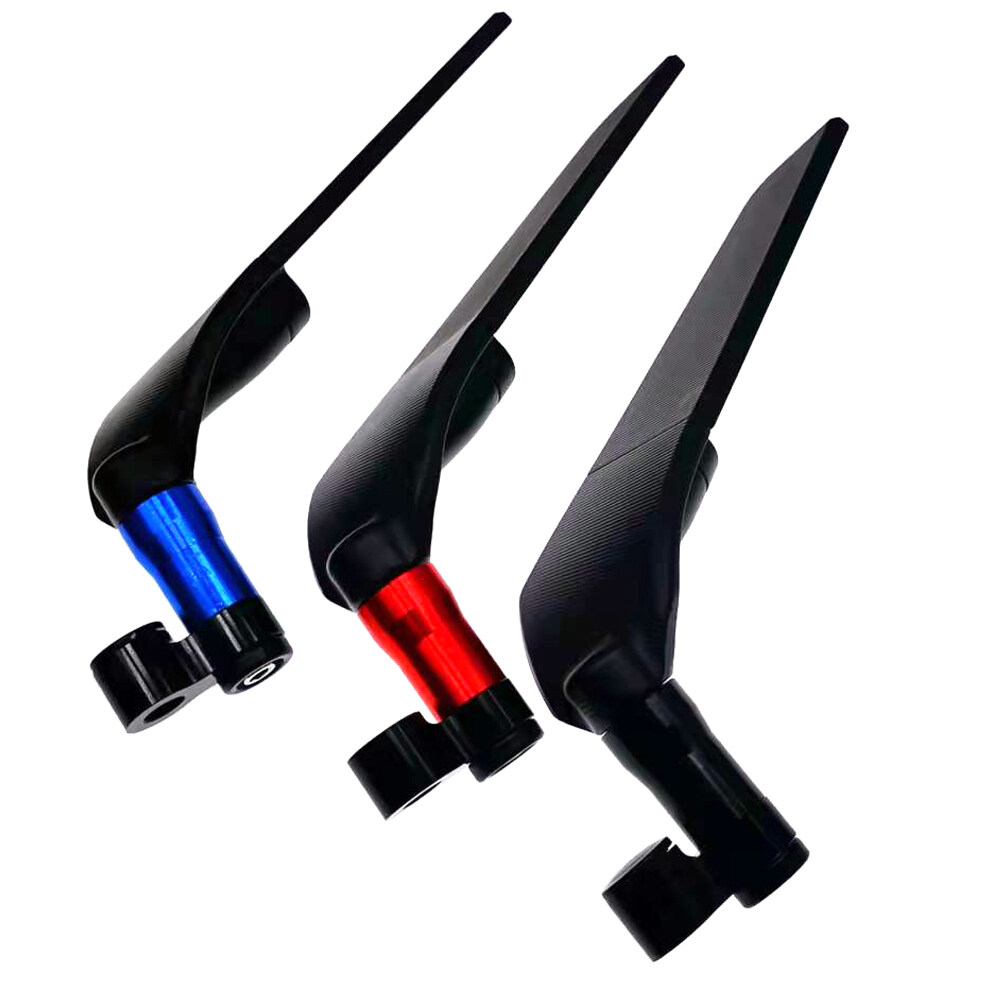 Motorcycle universal modified rotating fixed wind wing rearview mirror ...