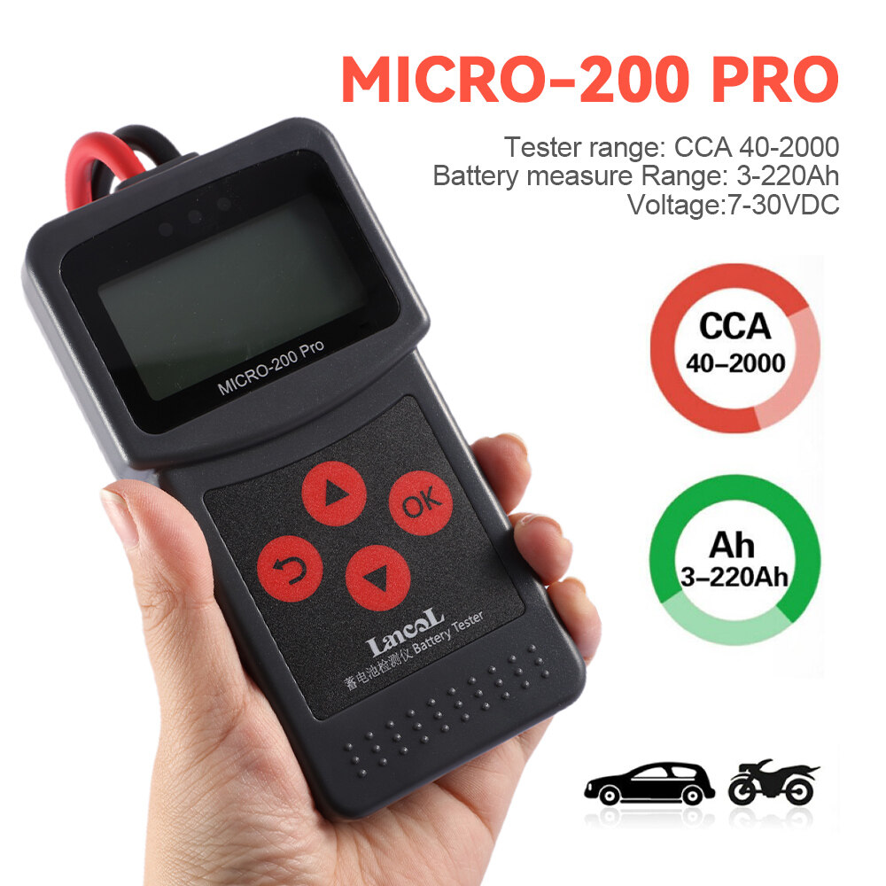 LANSL เครื่องทดสอบแบตเตอรี่รถยนต์ MICRO-200 PROเครื่องวิเคราะห์ระบบ ...