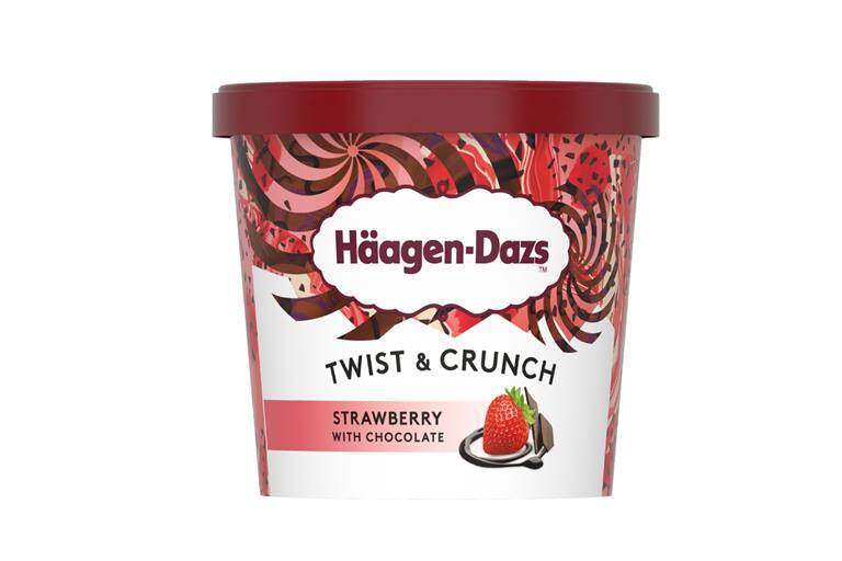 Haagen-Dazs Twist Belgian Choc & Strawberry 80ml | Lazada