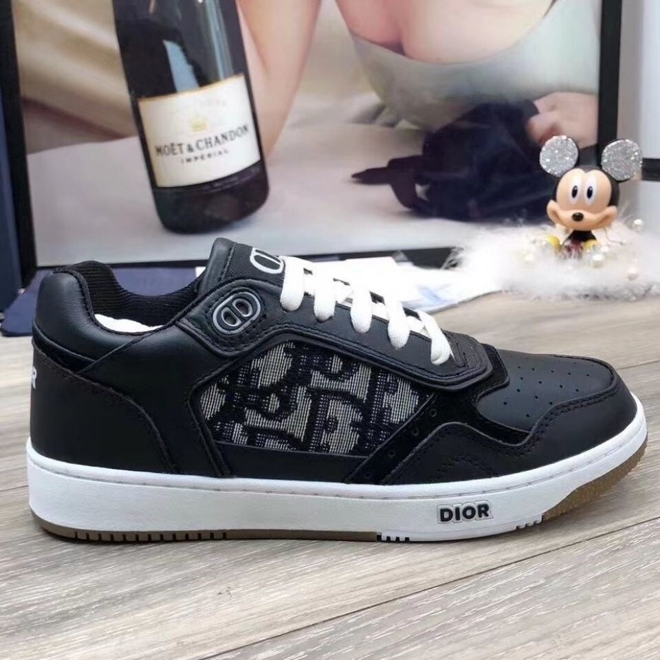 CD High Version Men's And Women's Casual Shoes 2021 New Leather Letter ...