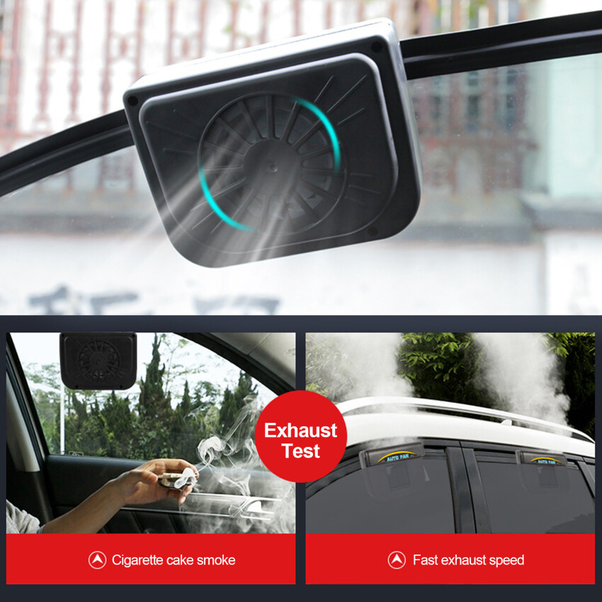Solar Sun Power Car Window Auto Air Vent Cool Fan Cooler Energy Saving ...