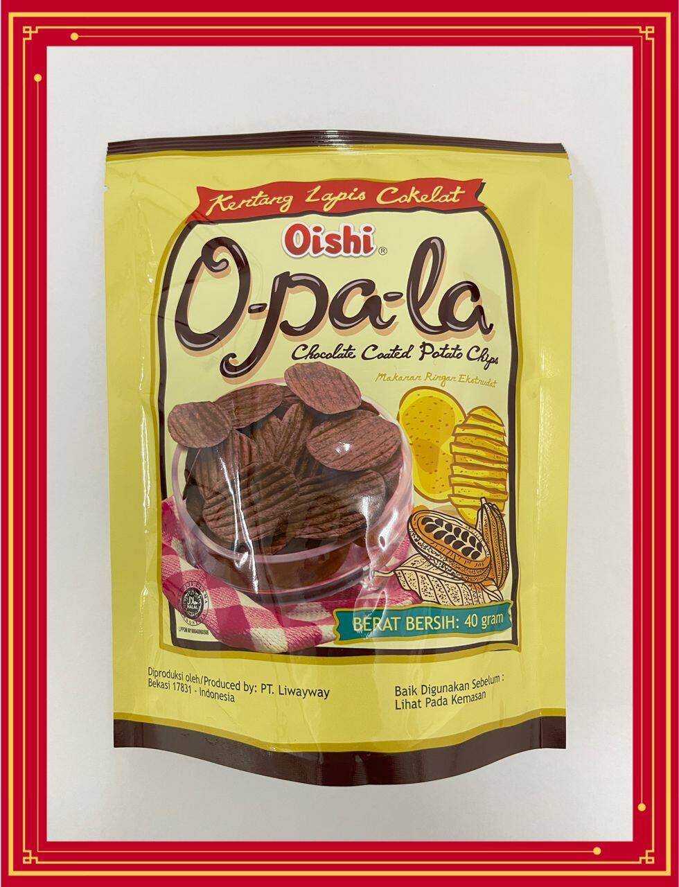 [Halal] Oishi Opala Chocolate Chips 巧克力薯片 40gram | Lazada