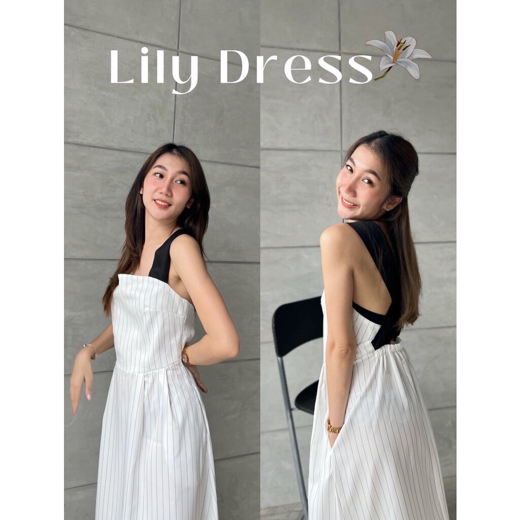 Eunna.Official - Lily Dress ดีเทลสายไขว้หลัง | Lazada.co.th