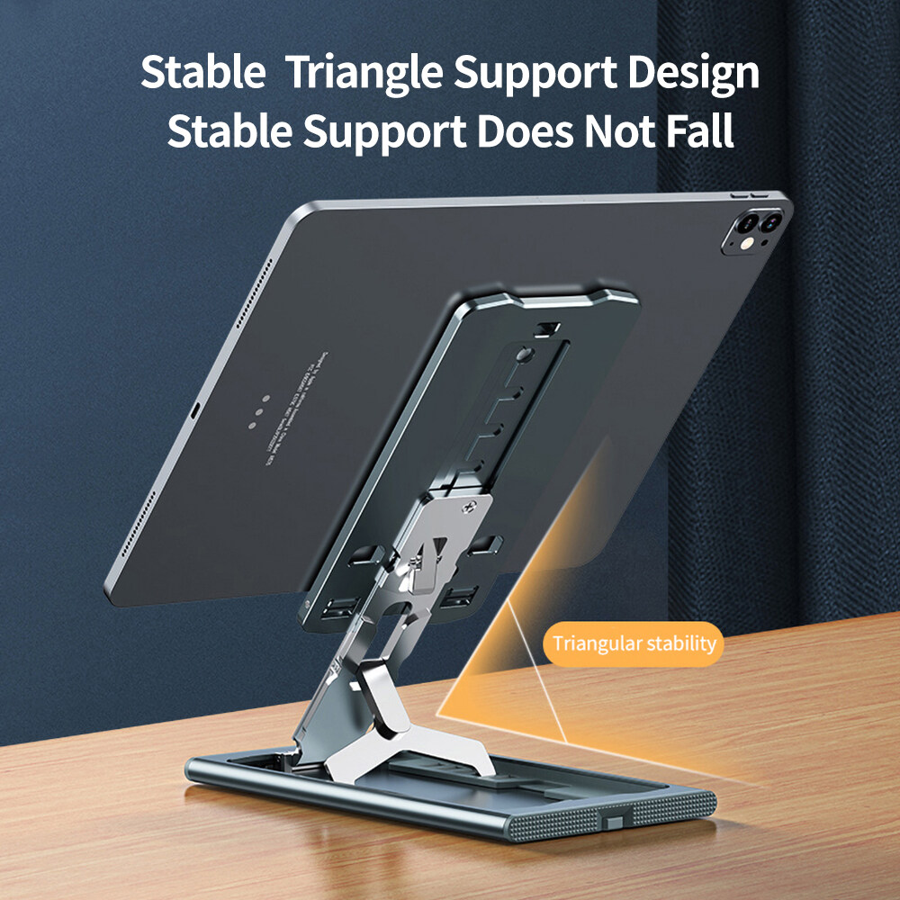 TOPZERO ขาตั้งโทรศัพท์มือถือแท็บเล็ตพับได้,ขาตั้งโทรศัพท์มือถือตั้งโต๊ะสำหรับ iPad iPhone ...