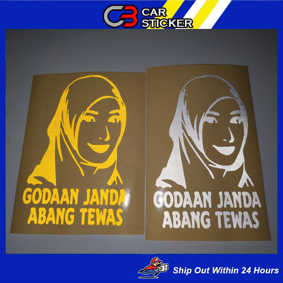 GODAAN JANDA ABANG TEWAS , STICKER LORY STICKER KERETA / CS021 | Lazada