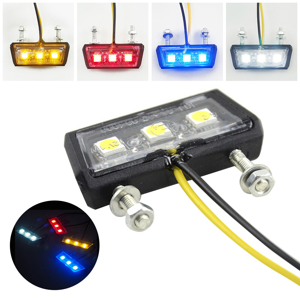 BETOP Universal 12V Motorcycle License Plate LED light Waterproof ...