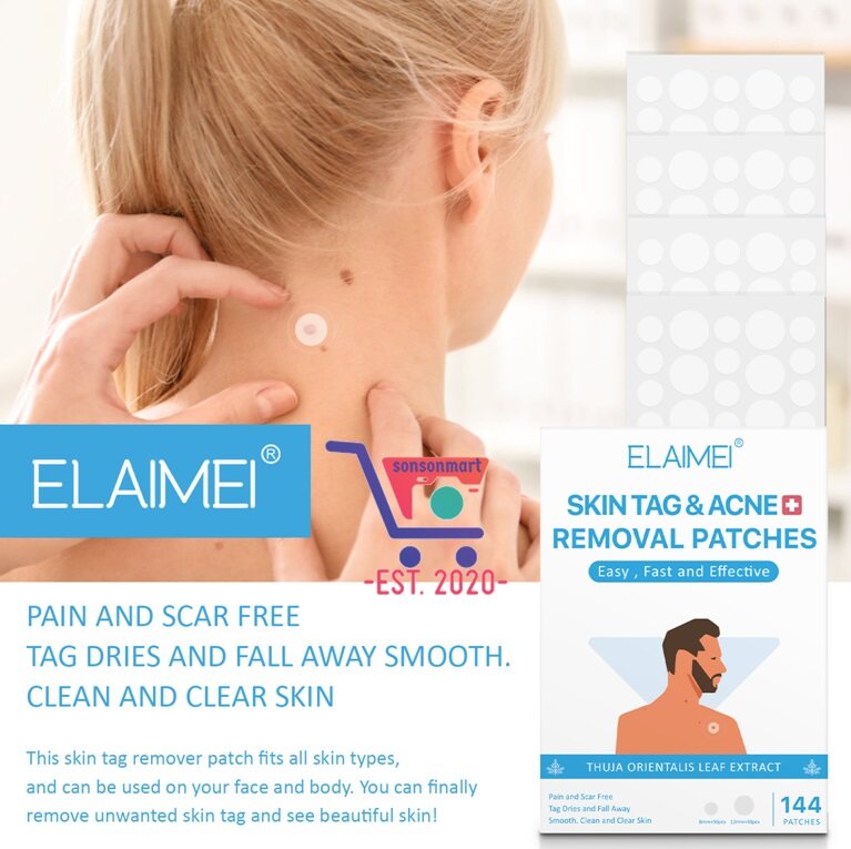 Elaimei Skin Tag & Acne Removal Patches 144 Patches | Lazada