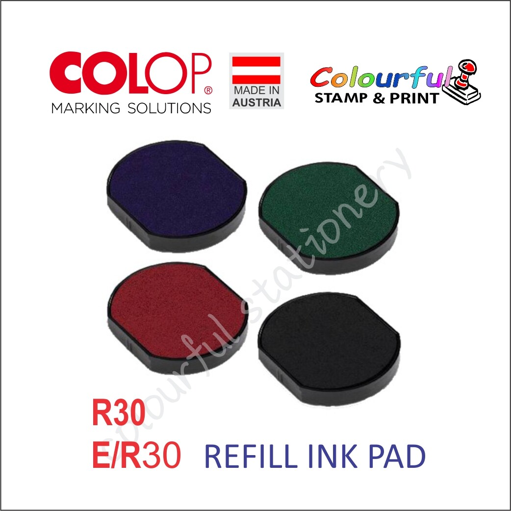 COLOP Round Rubber Stamp Customized Self Inking Printer R12, R17, R24 ...