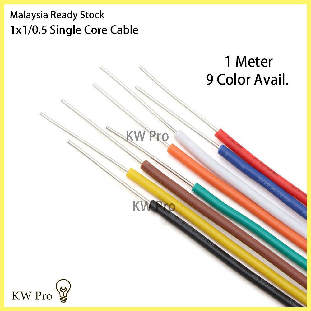 1 Meter Single Core Single Strand Signal Wire 1/0.5mm Single Core Wire ...