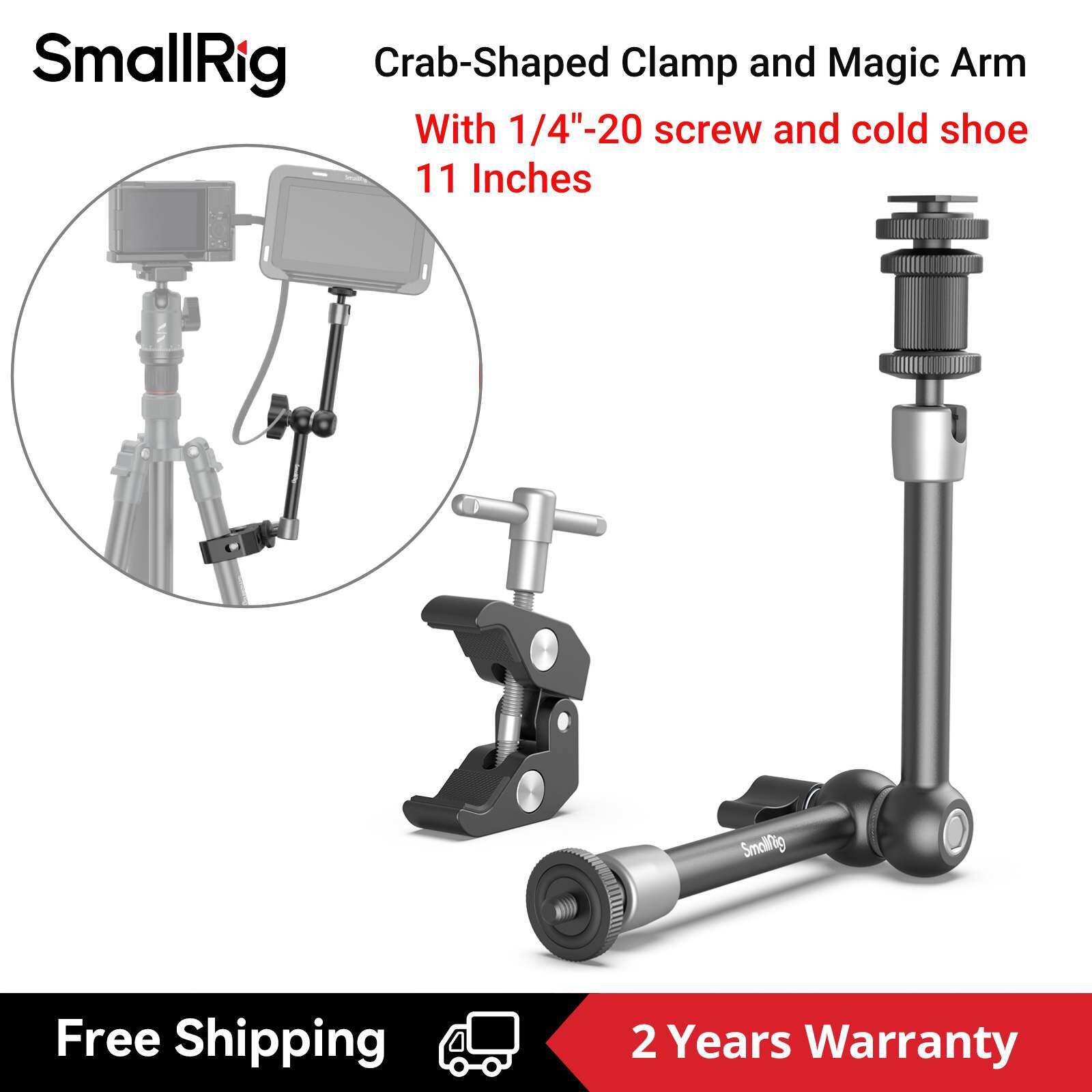 Camera Clamp 11" Magic Arm With Super Clamp - Adjustable Friction Arm ...