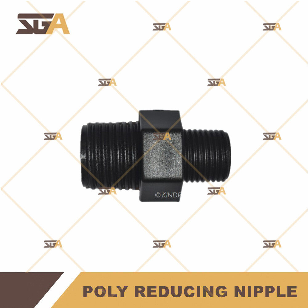 POLY PIPE FITTING 20MM 1/2" / 25MM 3/4" / 32MM 1" Reducing Nipple Reducing Bush Nipple HDPE POLY ...