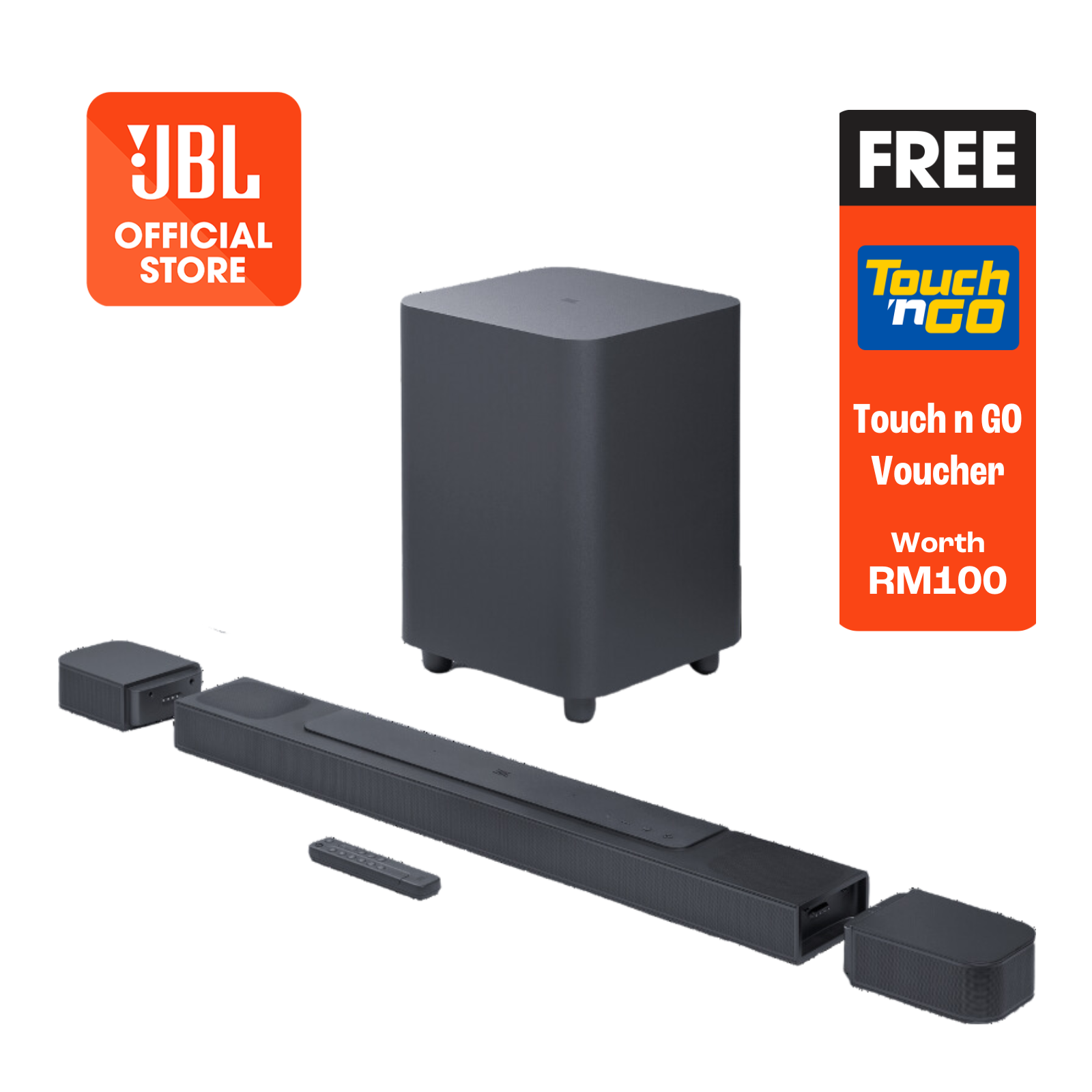 JBL BAR 800 5.1.2-Channel Soundbar with Detachable Surround Speakers ...