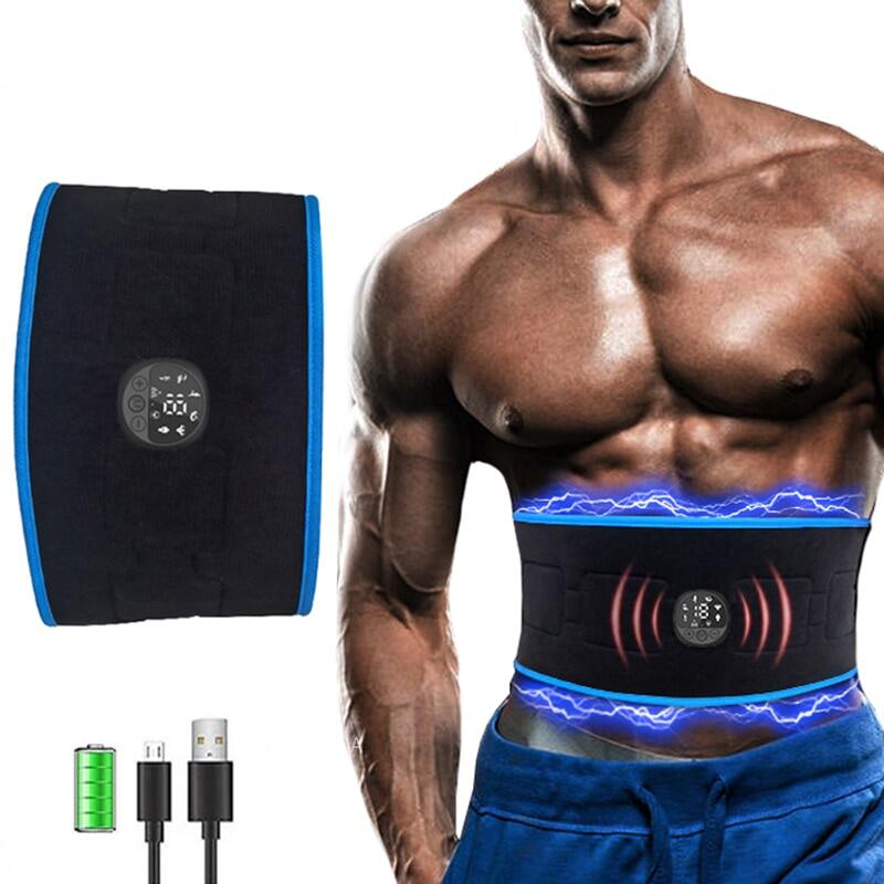 EMS Muscle Stimulation Belt Electric Abdominal Trainer Exerciser Toning ...