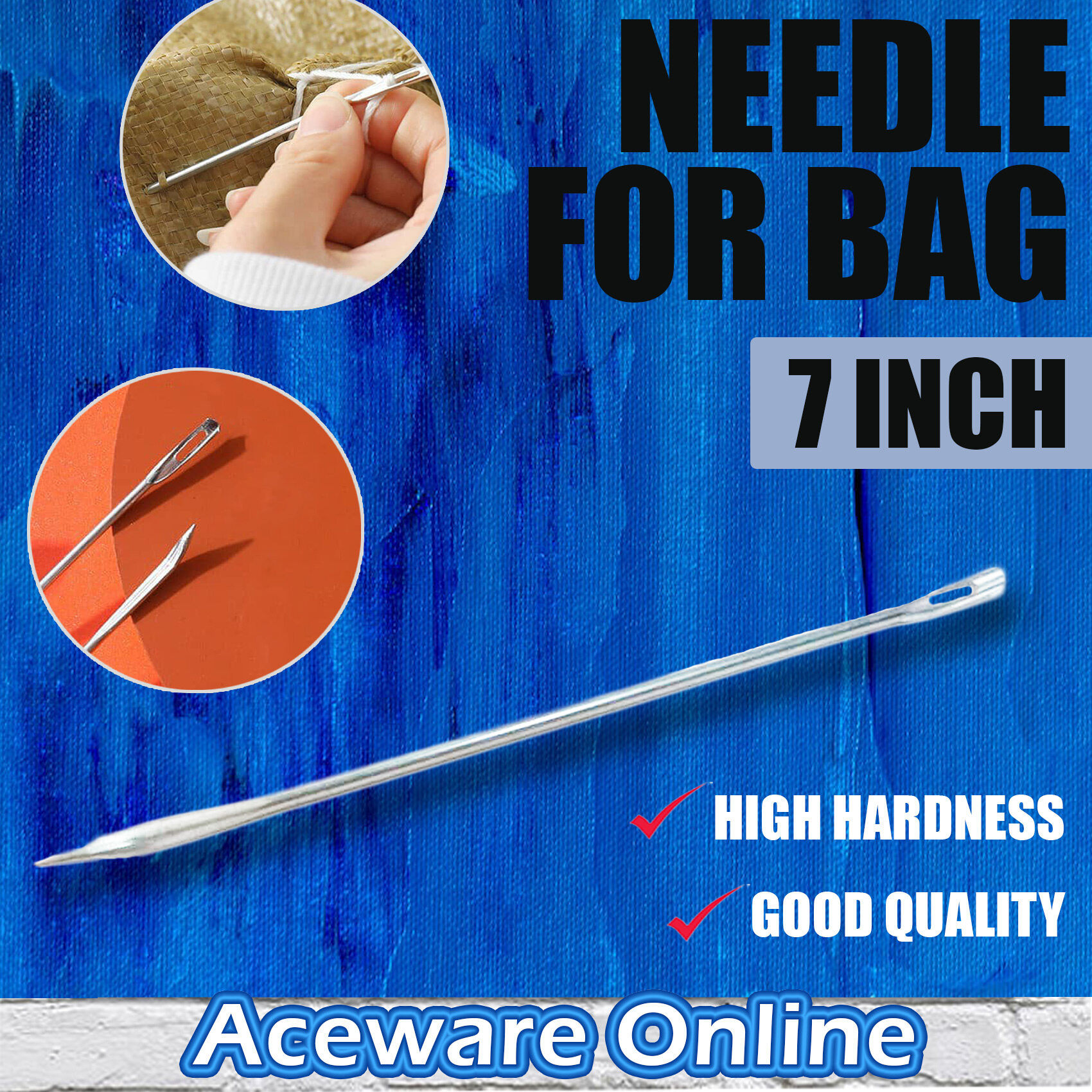 7 Inch Needle Big Needle Elbow Needle Gunny Needle Jarum Besar Guni ...