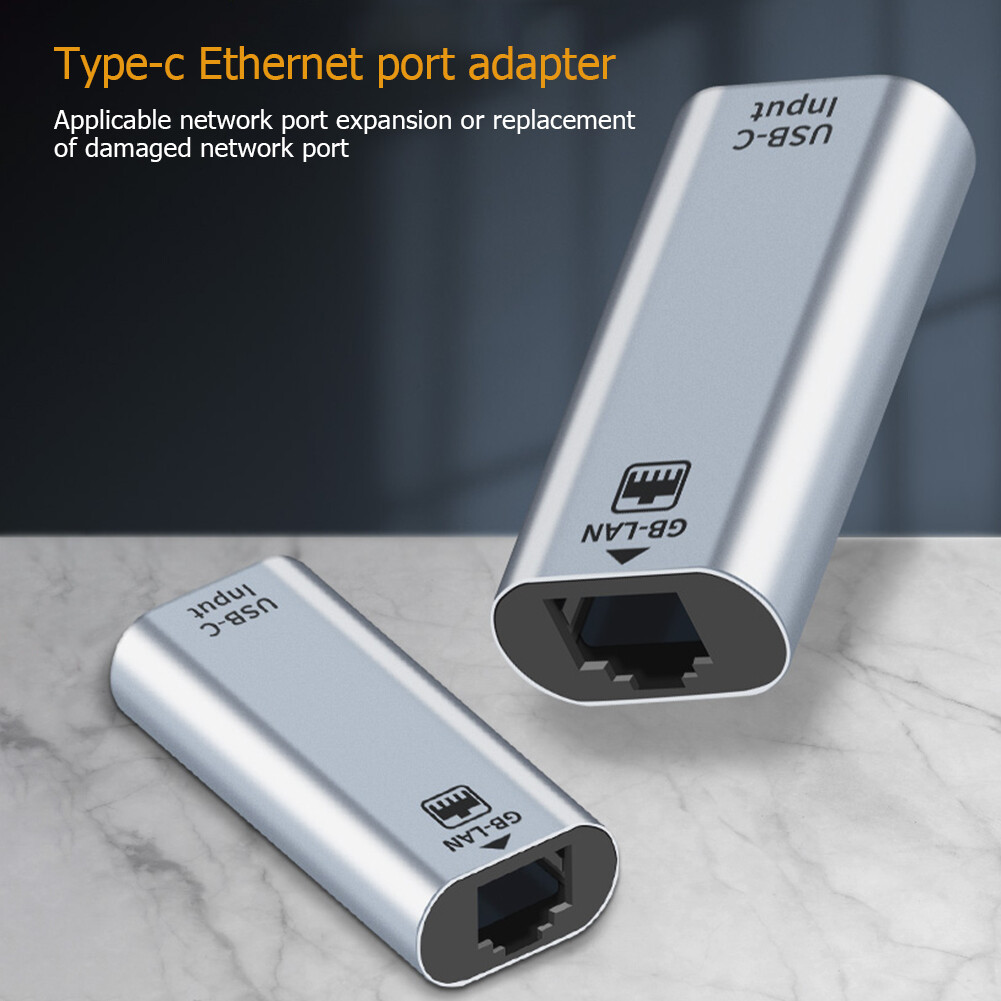 USB Type C to RJ45 Ethernet Adapter 10/100/1000 Gigabit Wired LAN ...