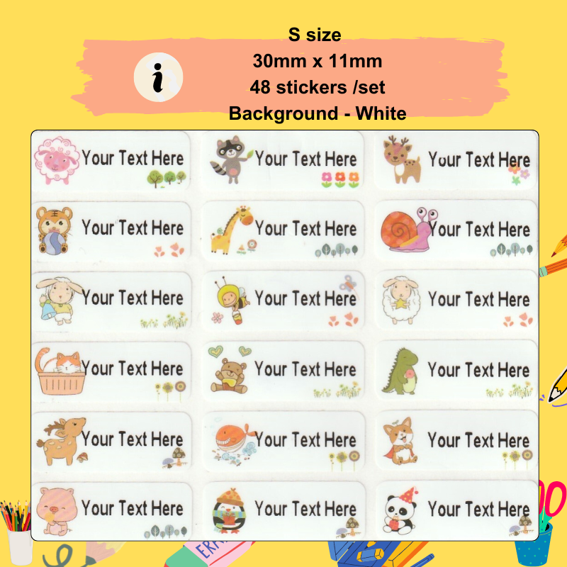 Name Sticker Waterproof Name Sticker Nama Sticker 防水姓名贴 | Lazada