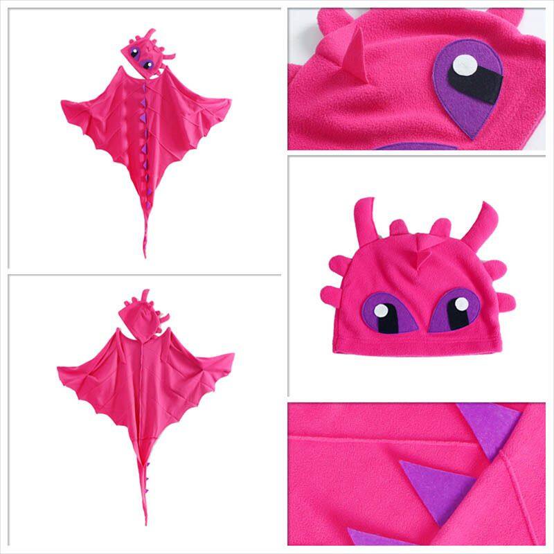 Dragon Cloak With Hat Toothless Dragon Costume Cape Anime Cosplay ...