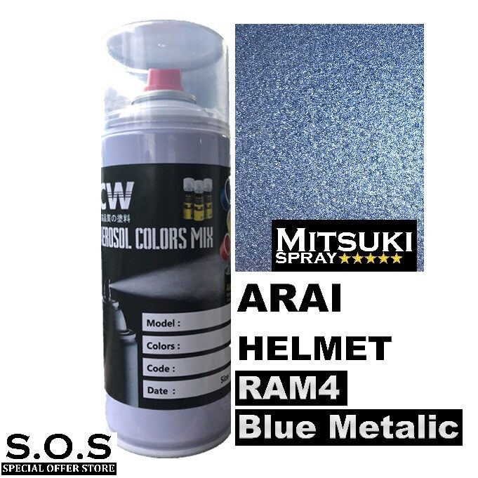 Arai Helmet Blue Metalic 2K Paint AH20114 Cat Motor Spray 400ml | Lazada