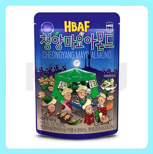 HBAF Korean Seasoned Almonds Snack 40g 120g 12 Flavor (,Honey butter ...