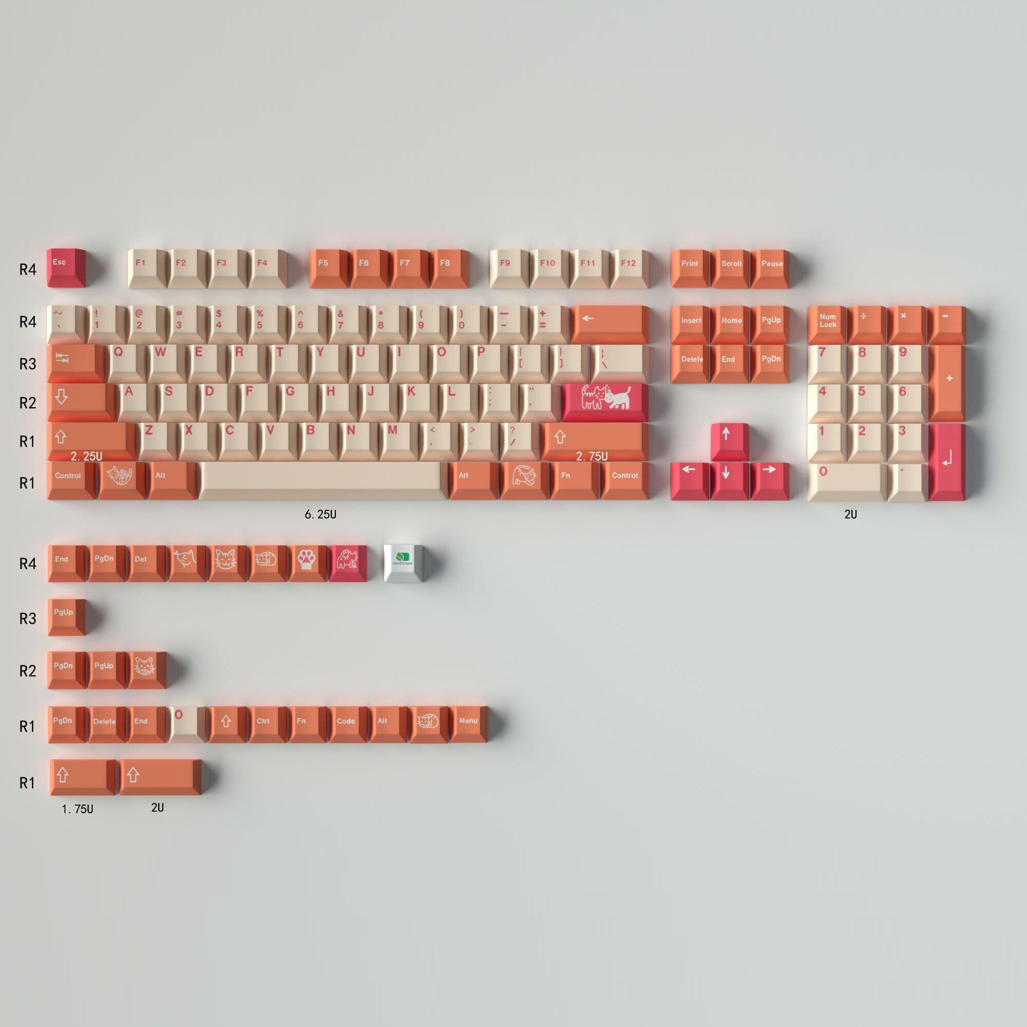 GMK Orange Boi Large Set Cherry Profile DYE-SUB Keycap English Custom ...