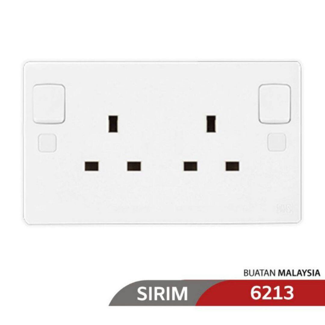 UMS 13A Switch Socket 3 Pin Wall Socket With SIRIM 3913 - Single socket ...