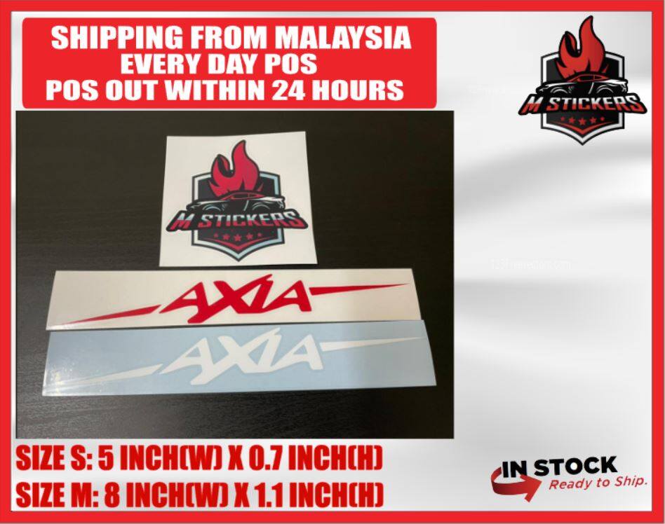 AXIA SIDE MIRROR STICKER AXIA LOGO PERODUA AXIA | Lazada