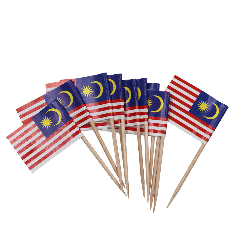 Malaysia Toothpick Flag Bendera Malaysia Merdeka Cake Topper Malaysia ...