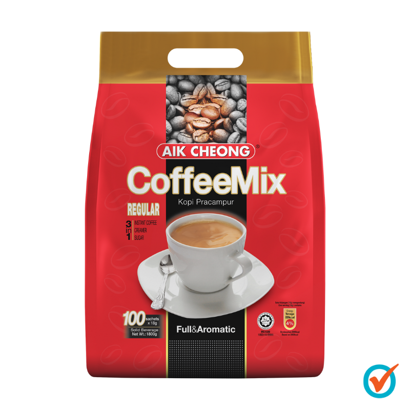 AIK CHEONG Coffee Mix 3in1 1.8kg (18g x 100 sachets) - Regular | Lazada