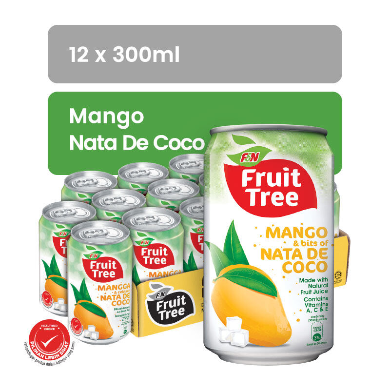 FRUIT TREE Mango Nata De Coco 300ML X 12 | Lazada