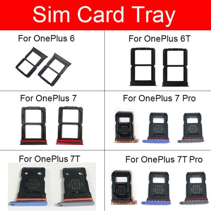 Sim Card Tray Holder For Oneplus 6 6T 7 7T Pro Sim Slot Socket SD Card ...