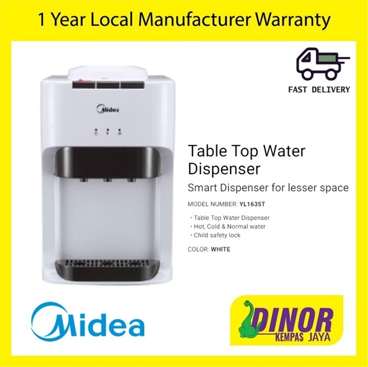 Midea Table Top Hot & Cold With 4 Stage Filter Cartridges Water ...
