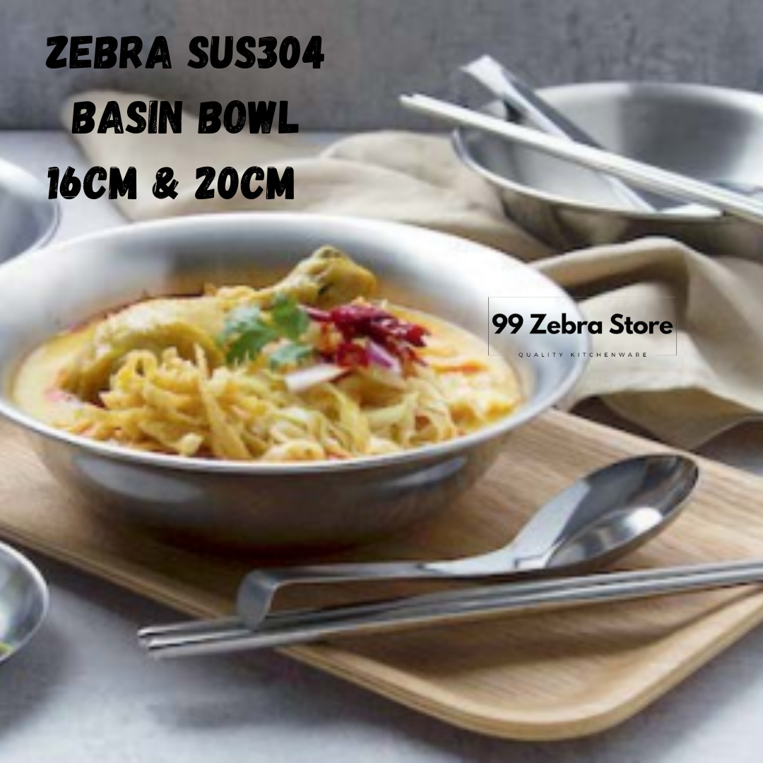 Zebra SUS304 Basin Bowl 16cm & 20cm | Lazada
