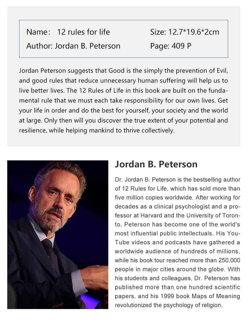 2Books/set Beyond Order 12 Rules for Life An Antidote To Chaos By Jordan B. Peterson Self Help ...