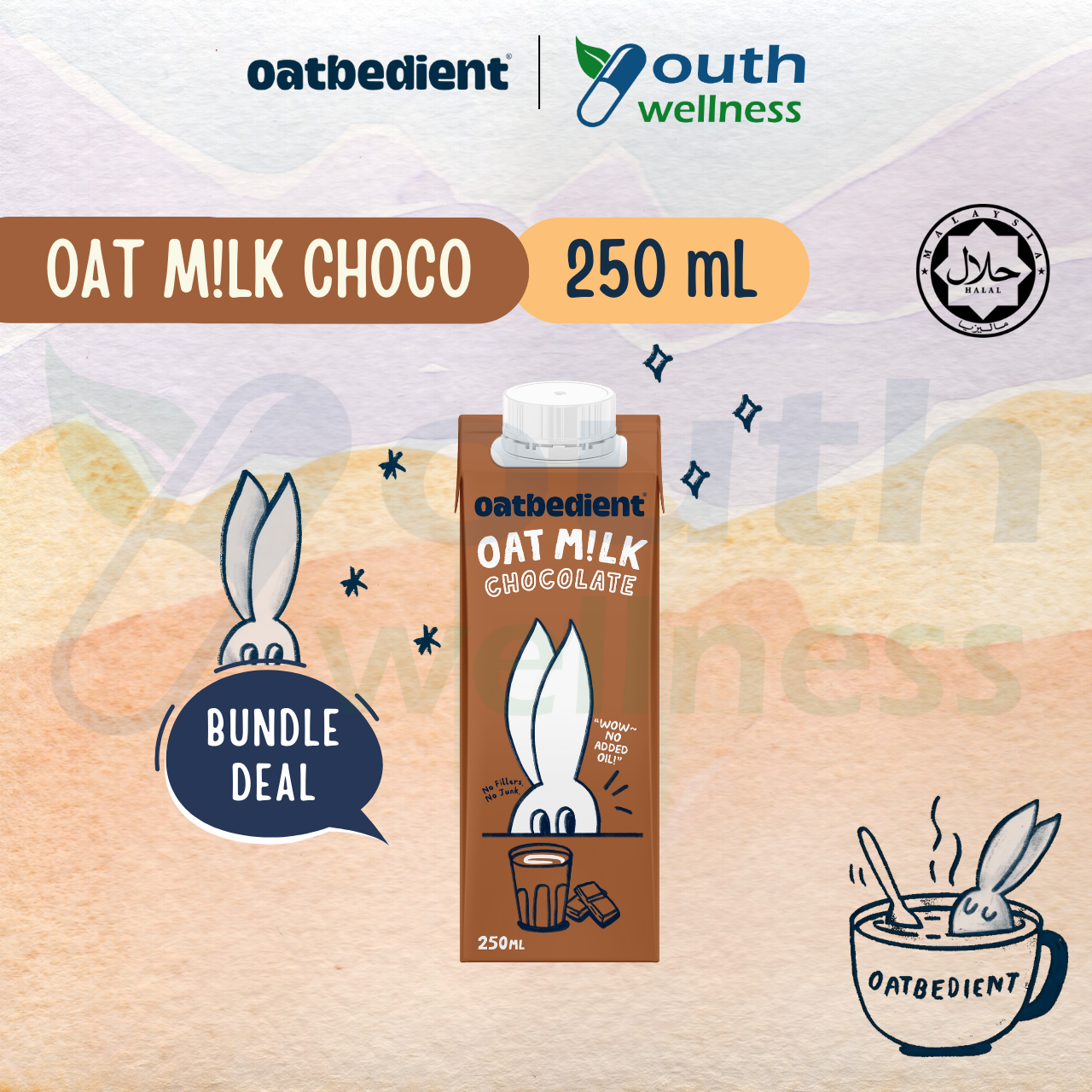 [RTD] Oatbedient Oat Milk Chocolate (250mL) | Lazada