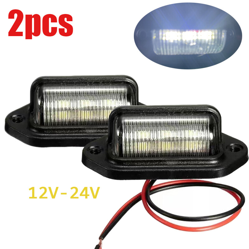 2X 6 LED License Number Plate Lights Taillight Cargo Trunk Courtesy Tag ...