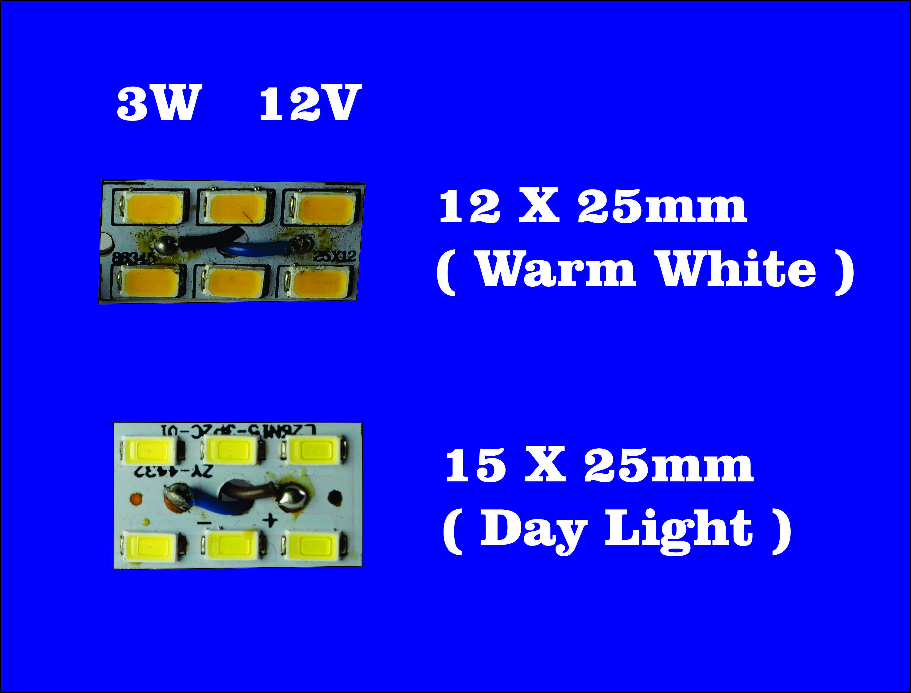 LED Chip board 12V ( 3W ) - Warm White / Day Light | Lazada