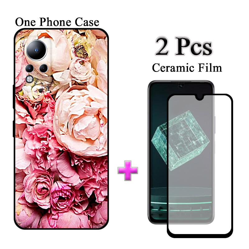 2 IN 1 Case Infinix Note 12i 2022 X677 With Two Piece Ceramic Protector ...