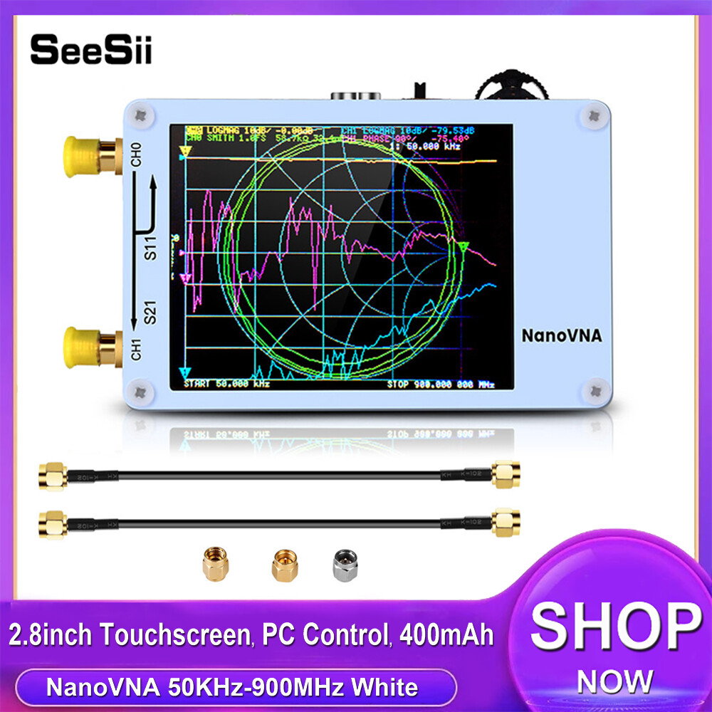 SeeSii NanoVNA Vector Network Analyzer 50KHz-900Hz , Mini NanoVNA ...