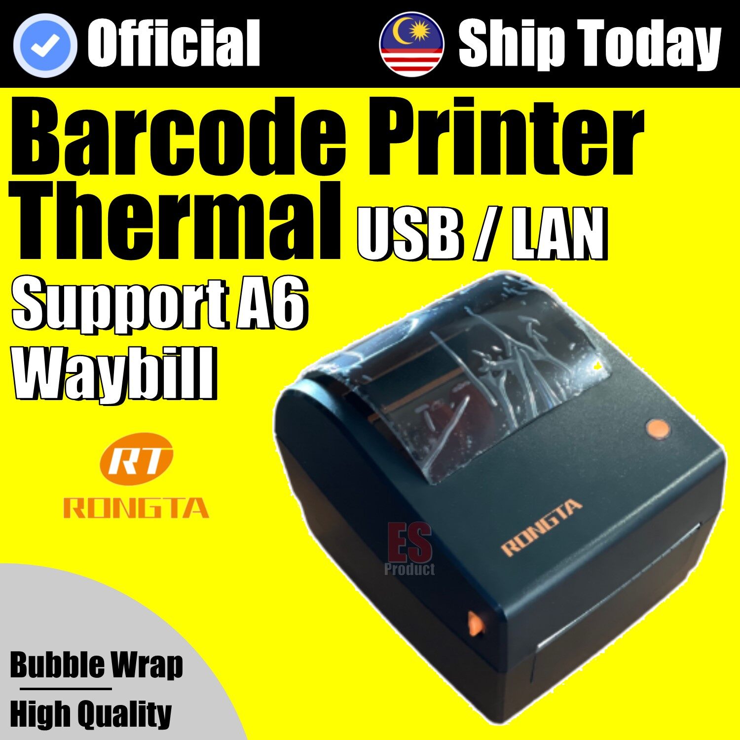 Rongta Thermal Airway Bill Printer AWB A6 USB Pos Laju J&T Sticker ...