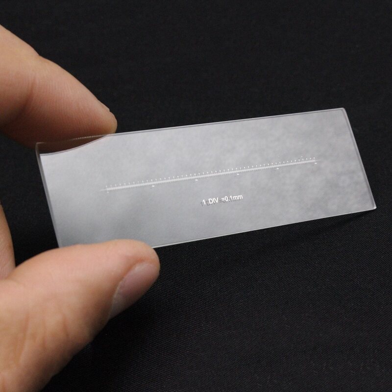 DIV 0.1 mm Calibration Slide Length 50 mm Horizontal Scale Ruler Linear ...