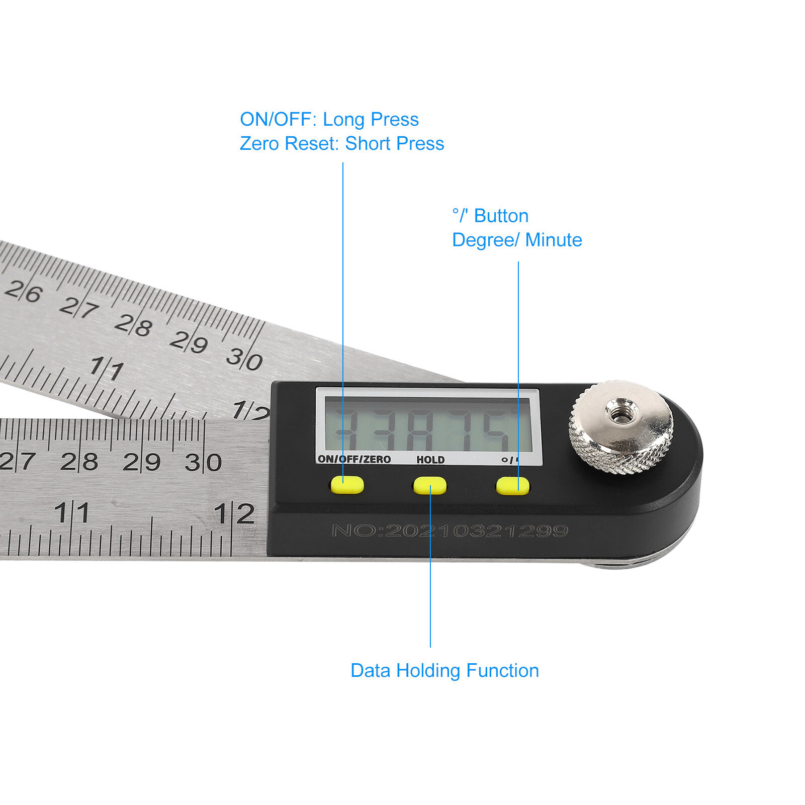 Digital Angle Finder Imperial Angle Measurer Stainless Steel Wear- For ...