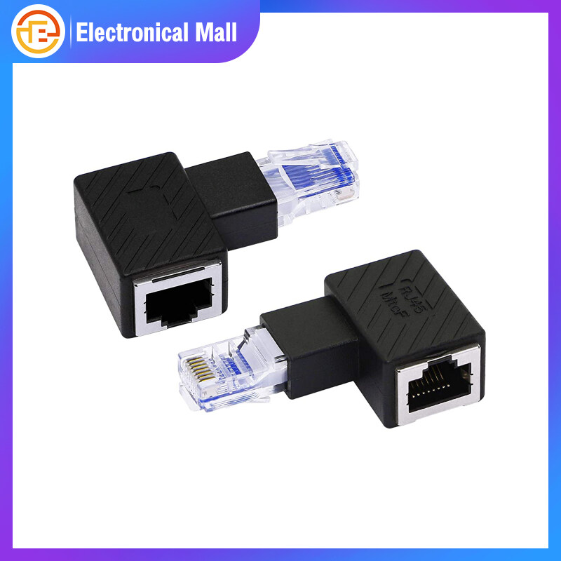 Rj45 Fast Ethernet ชายหญิงข้อศอกขวาอะแดปเตอร์ Cat5/6 Ethernet Lan ...