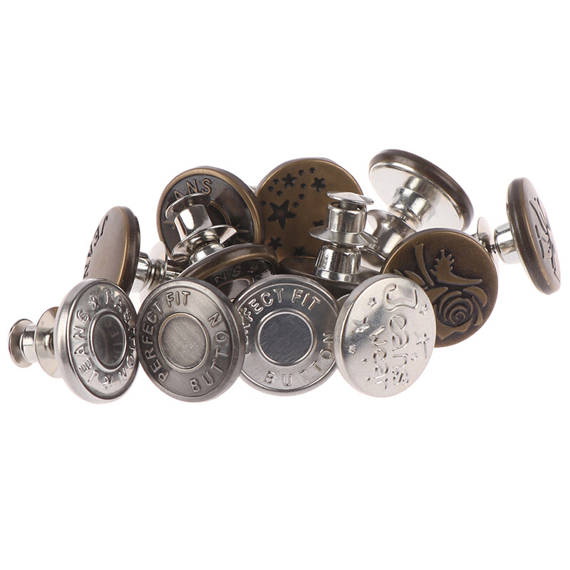 XS ⭐Hot Sale⭐17mm Metal Jeans Button Tack Snap Fastener Press Metal ...