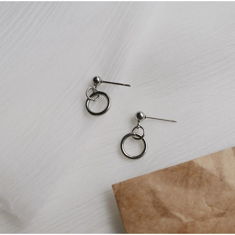 We Flower ins Chic Small Circle Earrings for Men Women Unisex Casual Geometric Round Earrings ...