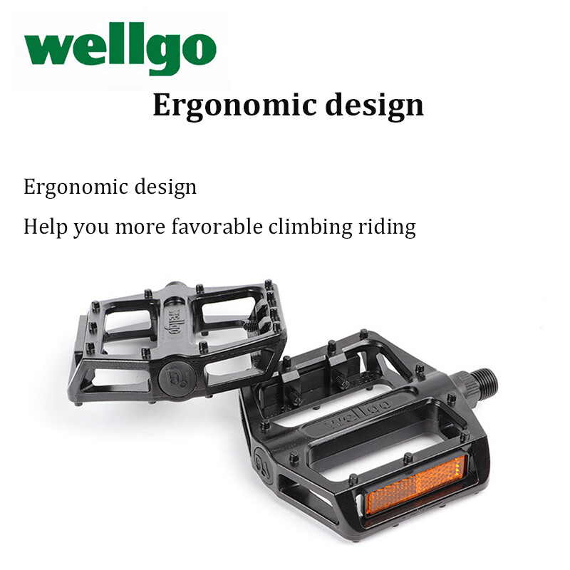 Wellgo MTB เหยียบจักรยาน,คุณภาพสูงอลูมิเนียมอัลลอยเหล็กคู่ DU แบริ่ง ...