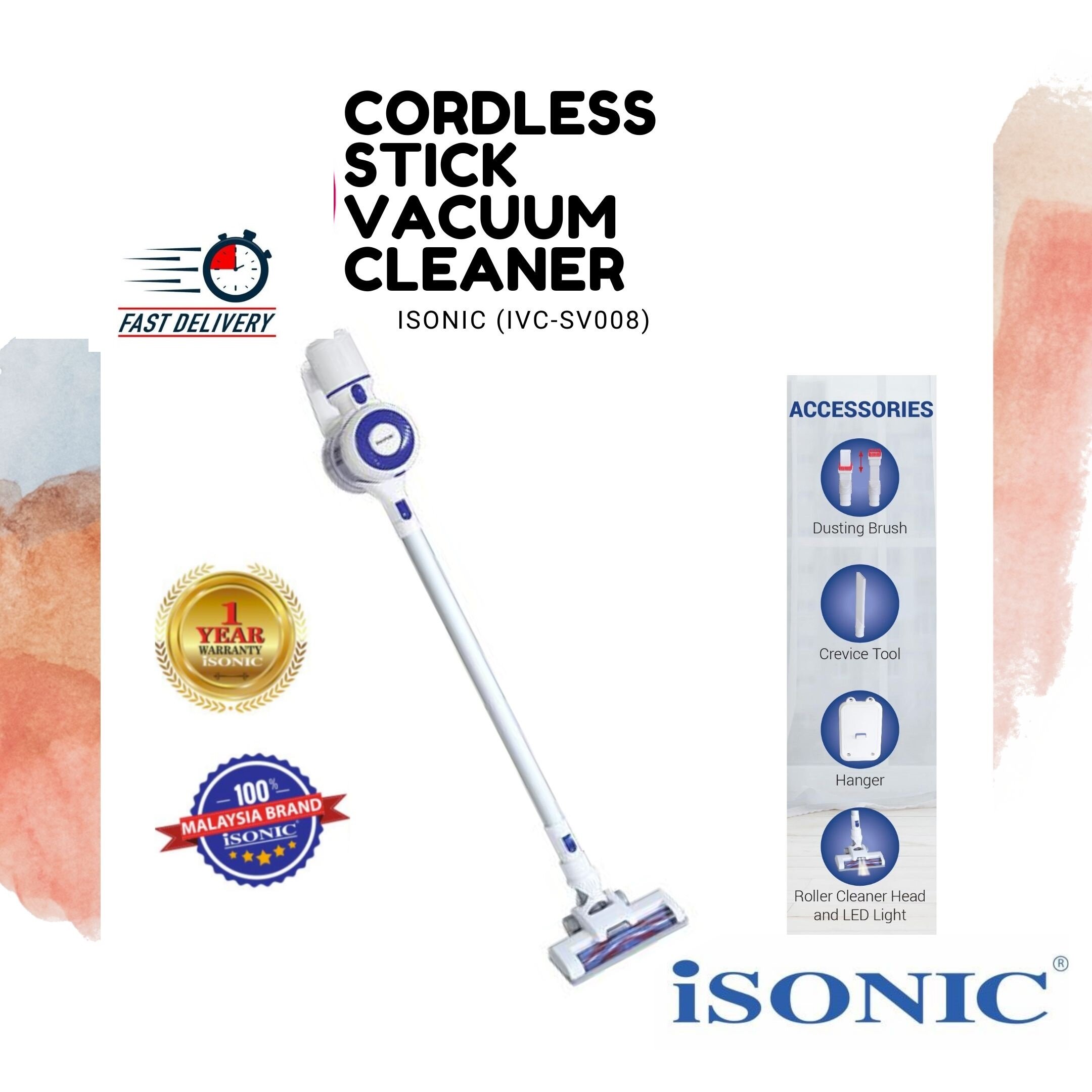 Isonic 150W Cordless Stick Vacuum Cleaner IVC-SV008 (NEW MODEL) | Lazada