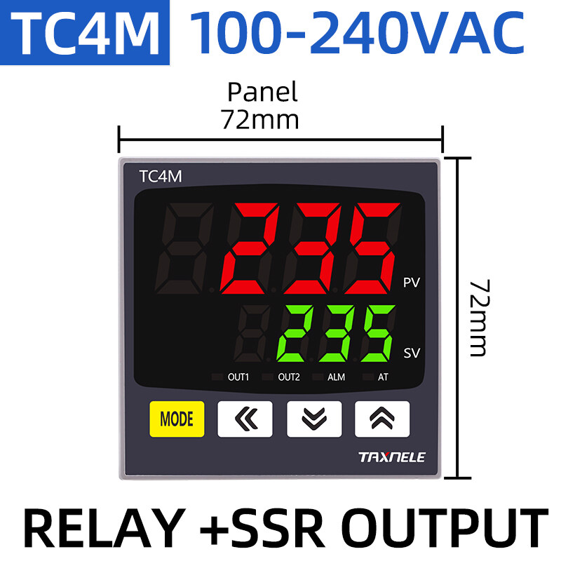 Intelligen Digital PID Thermostat SSR Relay Output Universal Input Heating Cool Temperature ...