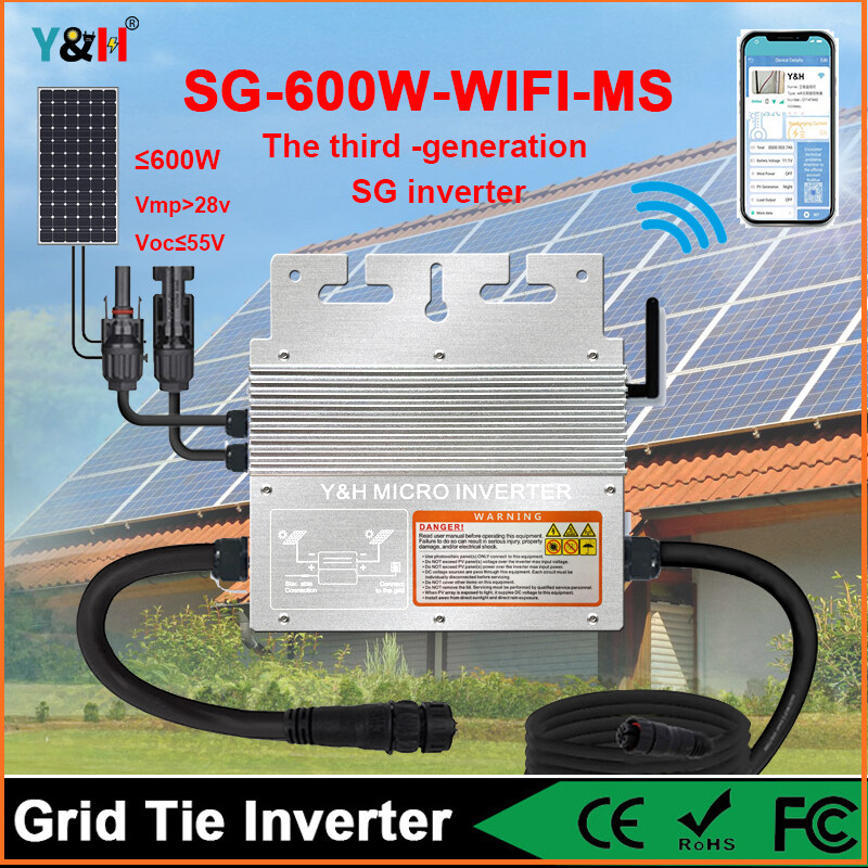 Y&H 600W Grid Tie Micro Inverter with WIFI Communication Waterproof ...